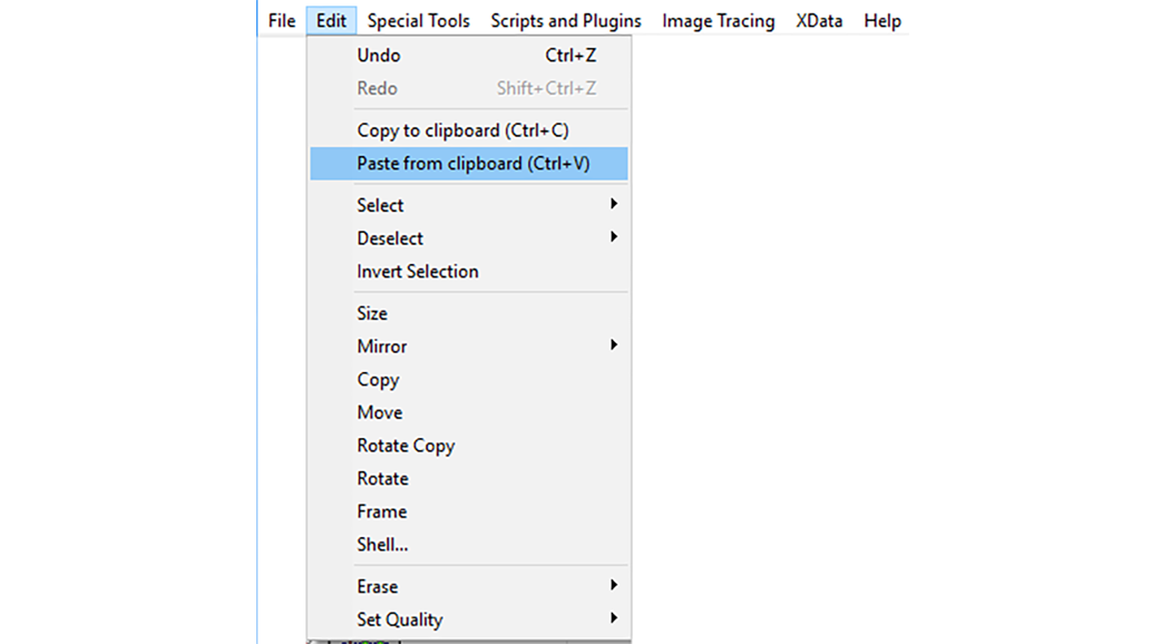 Paste from Clipboard
