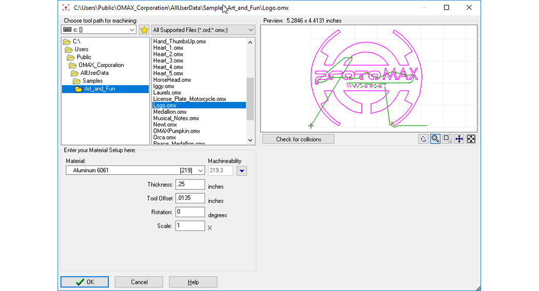 Opening and Configuring a Part File