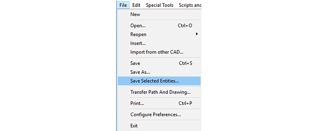 Save Selected Entities
